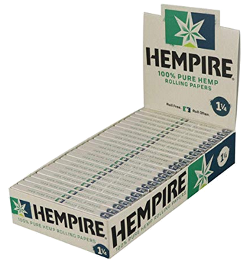 Hempire 100% Pure Hemp Rolling Papers - 1 1/4" - 24 Pack w/ Retail ...